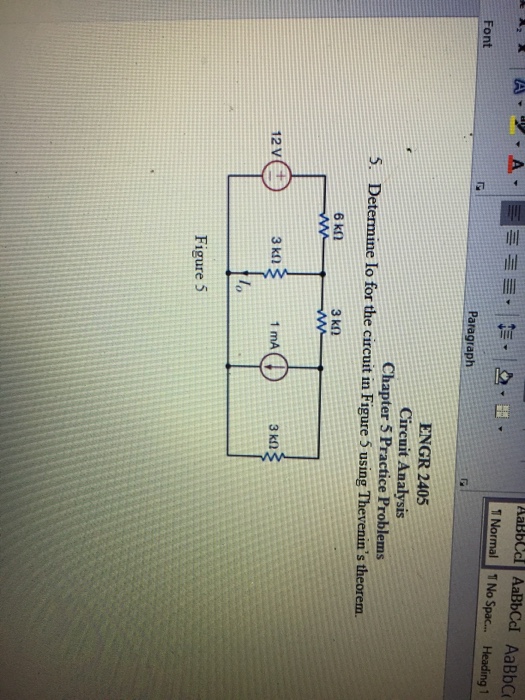 Solved ENGR 2405 Circuit Analysis Chapter 5 Practice | Chegg.com