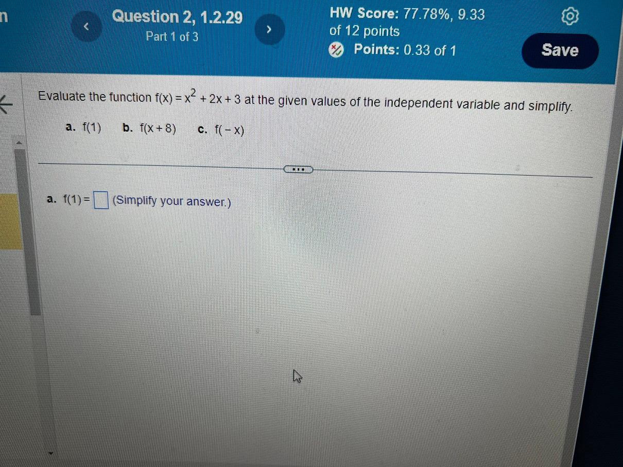 Solved Evaluate the function at the given values of the | Chegg.com