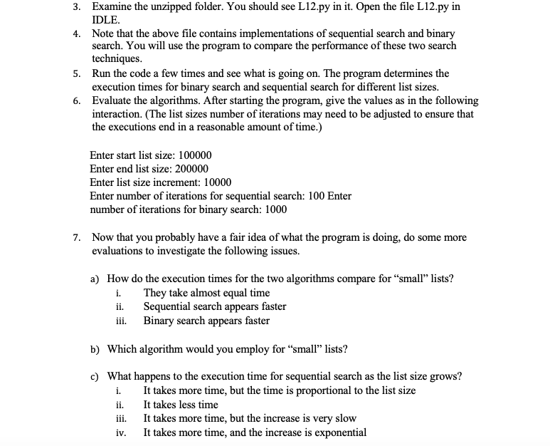 Solved import time import random def sequential | Chegg.com