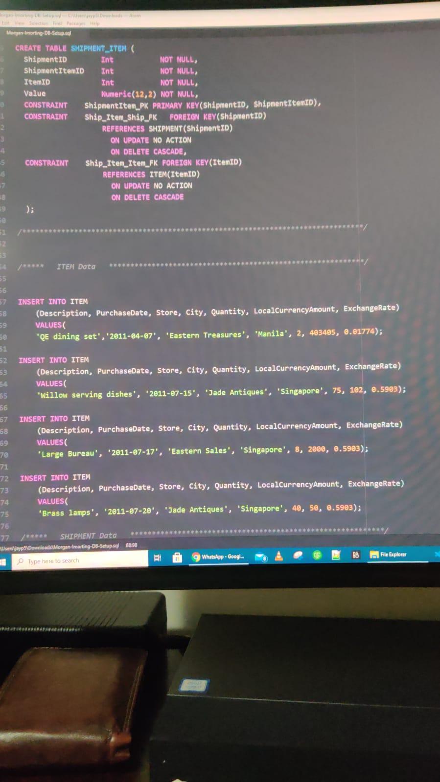 Solved */ 4 /* Morgan Importing Database --- Create Tables 5 | Chegg.com