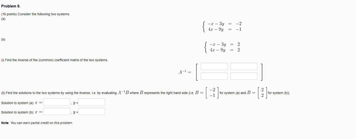 Solved Problem 9. (16 points) Consider the following two | Chegg.com