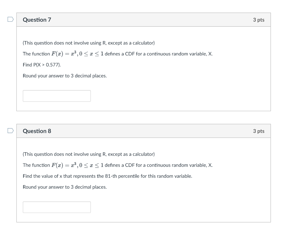 Solved (This question does not involve using R, except as a | Chegg.com