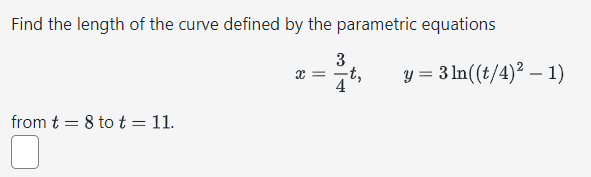 Solved Find the length of the curve defined by the | Chegg.com