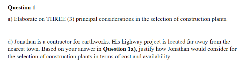 Solved a) Elaborate on THREE (3) principal considerations in | Chegg.com