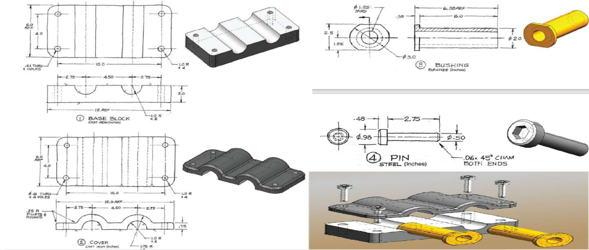 Solved Use Solidworks to design the above profiles (base | Chegg.com