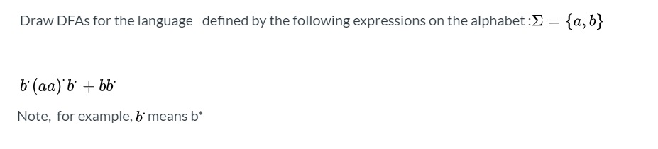 Solved Draw DFAs for the language defined by the following | Chegg.com