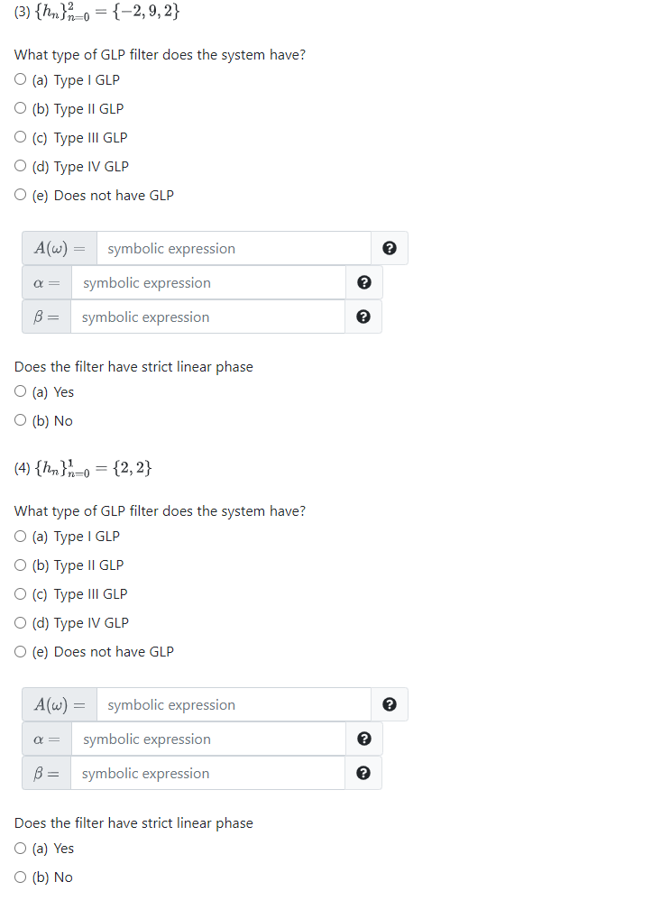 Solved The frequency response of a generalized linear phase | Chegg.com