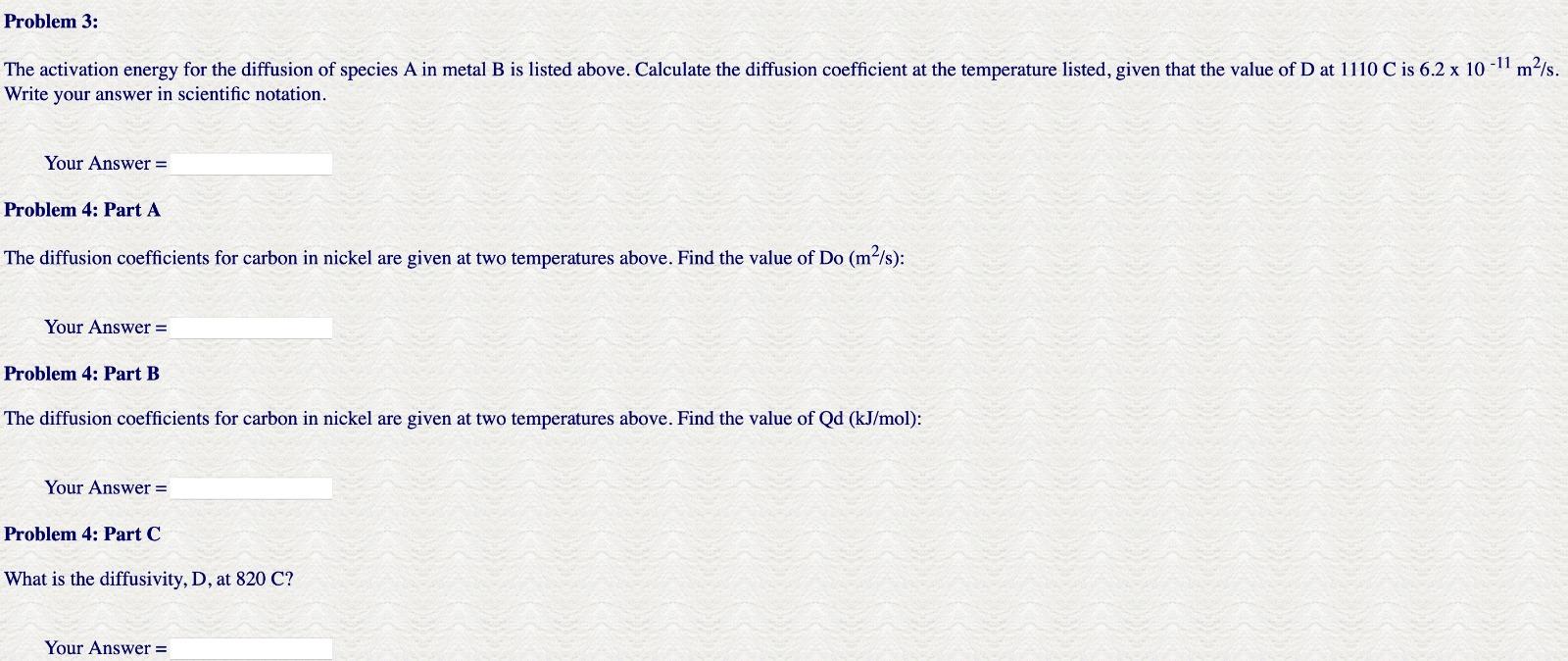 Solved roblem: Determine the carburizing time necessary to | Chegg.com