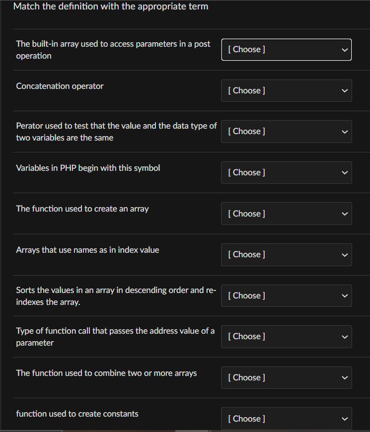 Solved [Choose] \begin{tabular}{|l|} \hline [Choose] \\ | Chegg.com