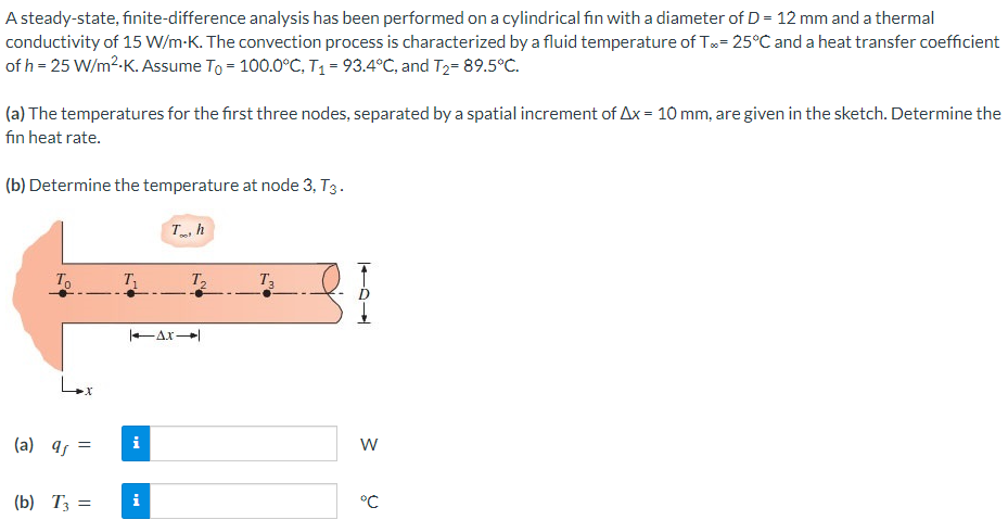 Solved A steady-state, finite-difference analysis has been | Chegg.com
