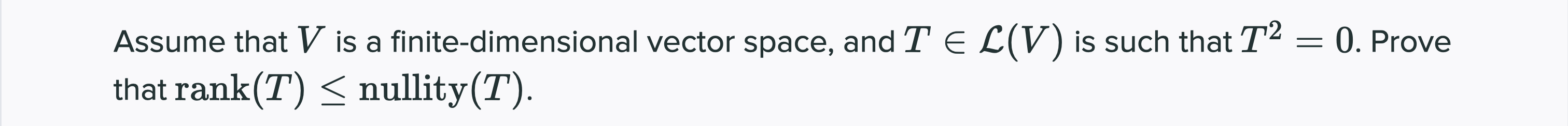 Solved Assume that V is a finite-dimensional vector space, | Chegg.com