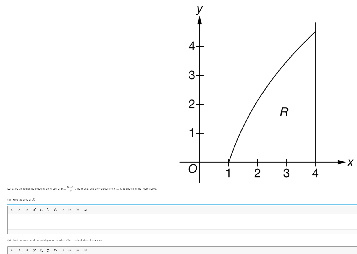Solved у 4+ 3+ 2+ R 1- X + 2 + 3 1 4 Let R be the region | Chegg.com