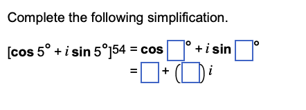 Solved Complete the following simplification. | Chegg.com