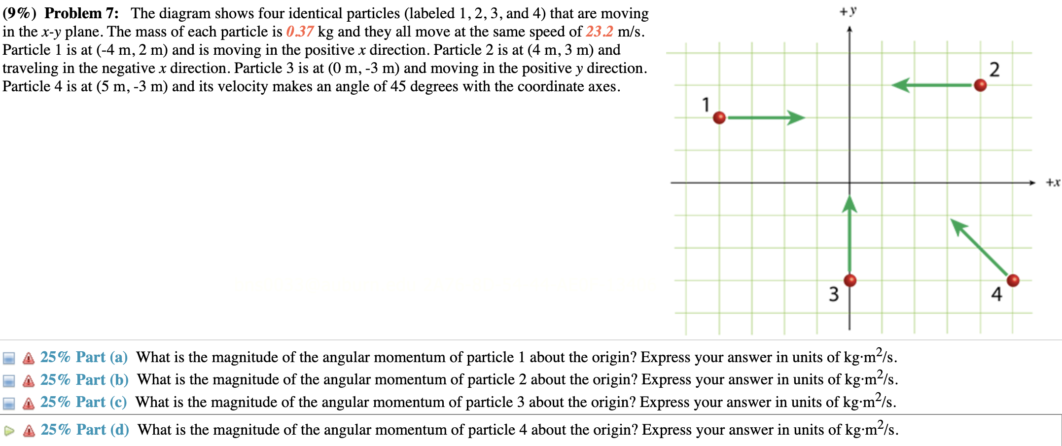 Solved (9\%) Problem 7: The diagram shows four identical | Chegg.com Solved (9\%) Problem 7: The diagram shows four identical | Chegg.com