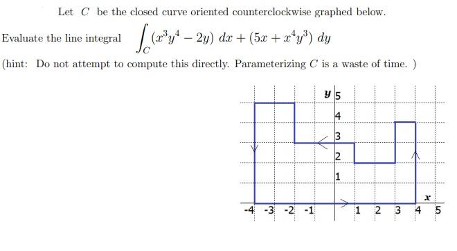 Solved Let C be the closed curve oriented counterclockwise | Chegg.com