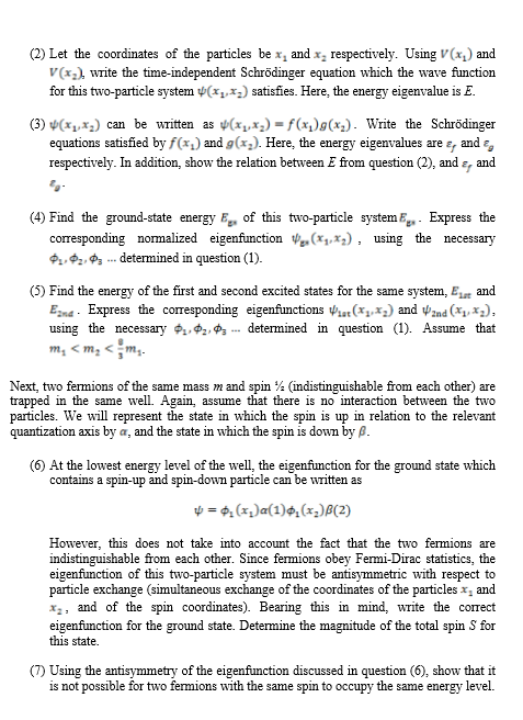 Solved In 1-dimensional space, consider the quantum | Chegg.com