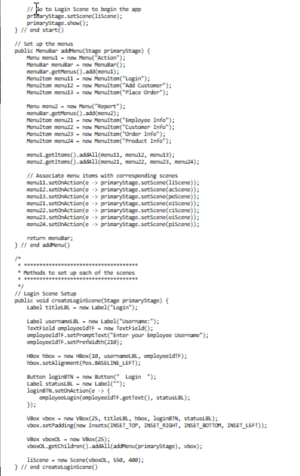 Solved JAVA: BUILD GUI: LOGIN, ADD CUSTOMER, PLACE | Chegg.com