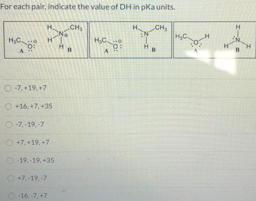 Solved For each pair, indicate the value of DH in pka units. | Chegg.com