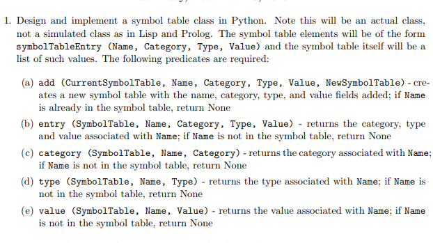 1 Design And Implement A Symbol Table Class In 8775