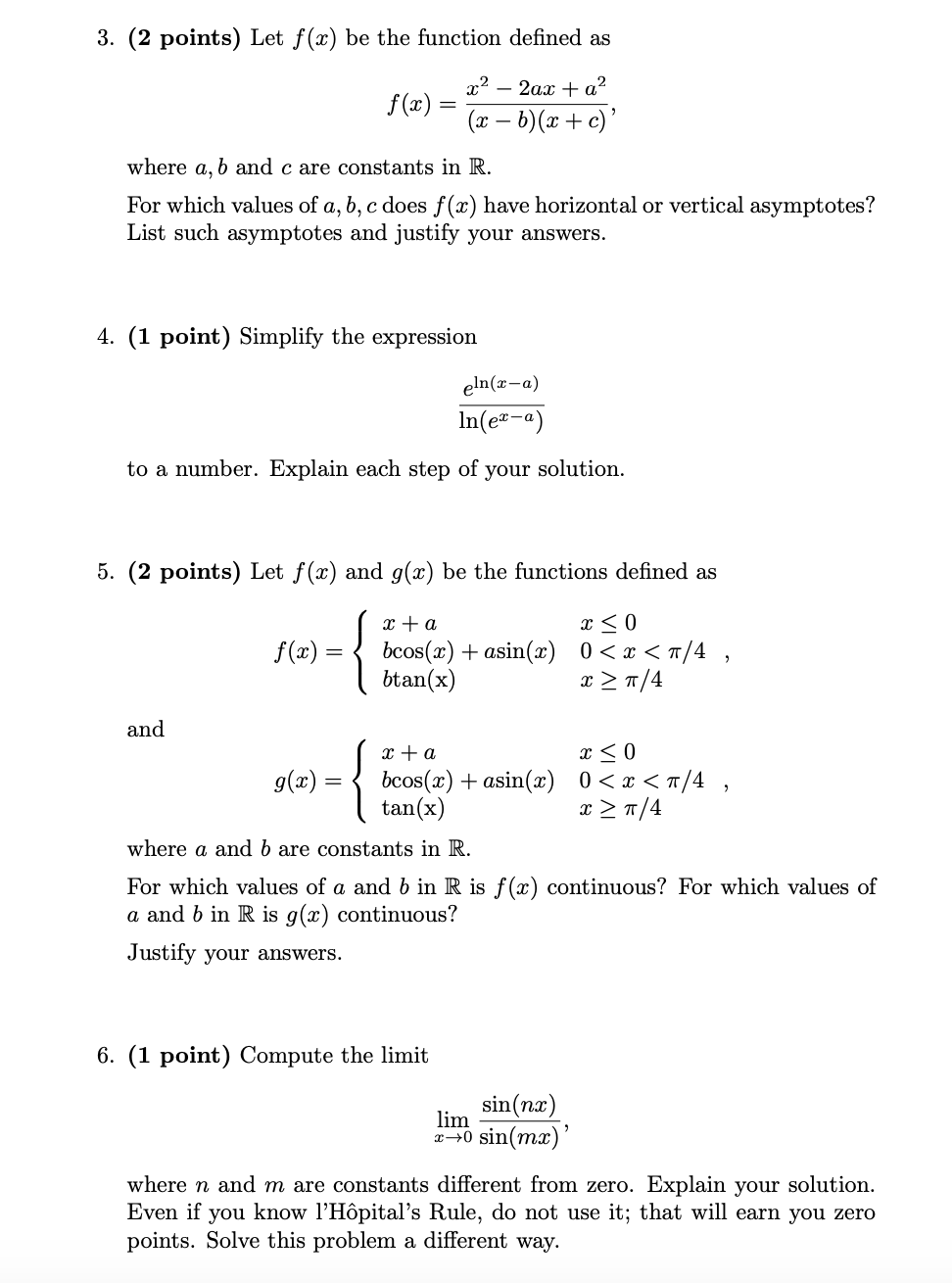 Solved 1. (1 point) Define the function f by f(x) = 2ax3 – | Chegg.com