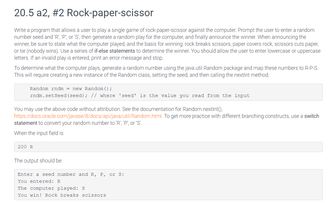Solved RPS.java Load default template... m public class RPS | Chegg.com