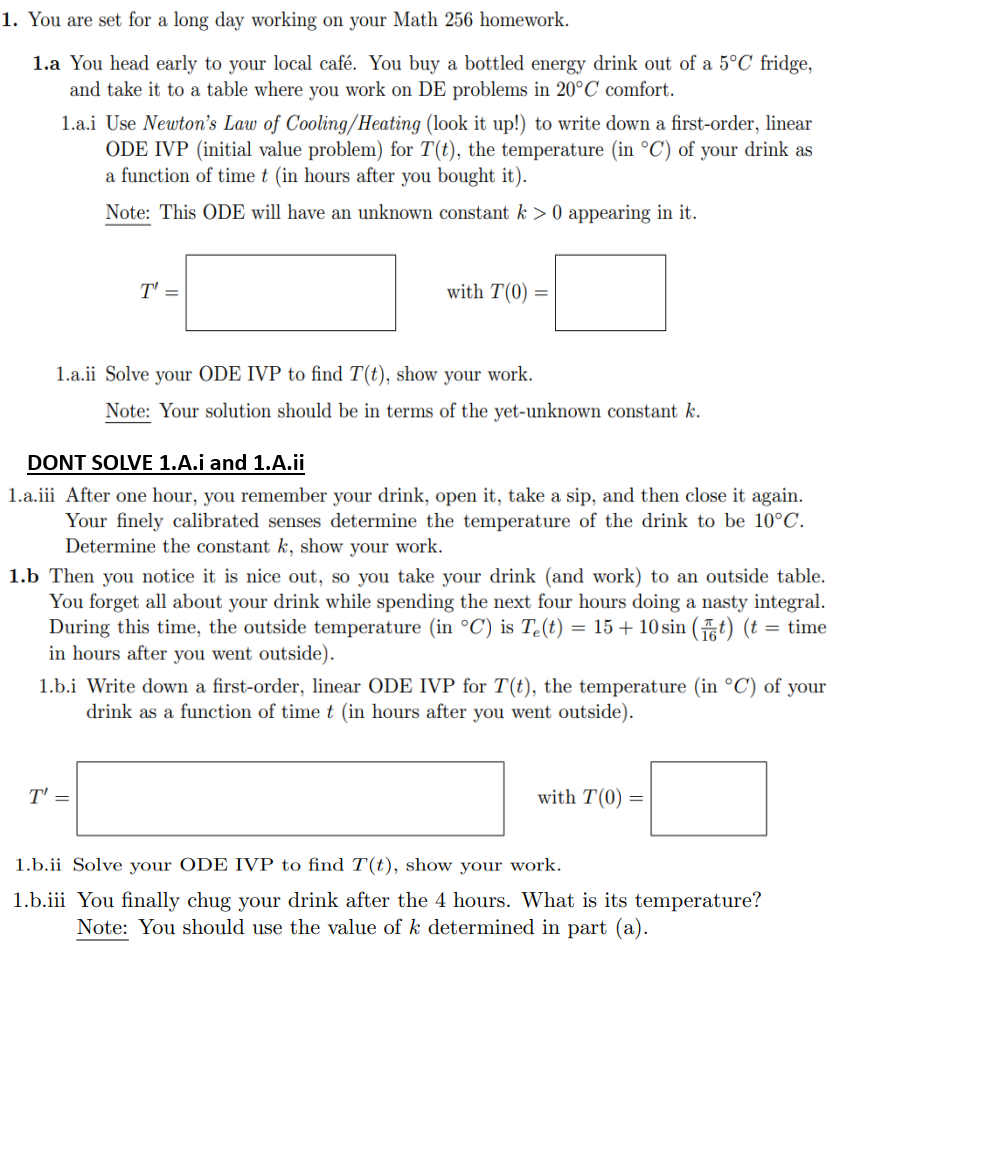 Solved DONT SOLVE 1.Ai and 1.A.ii. ﻿Thank you!! | Chegg.com