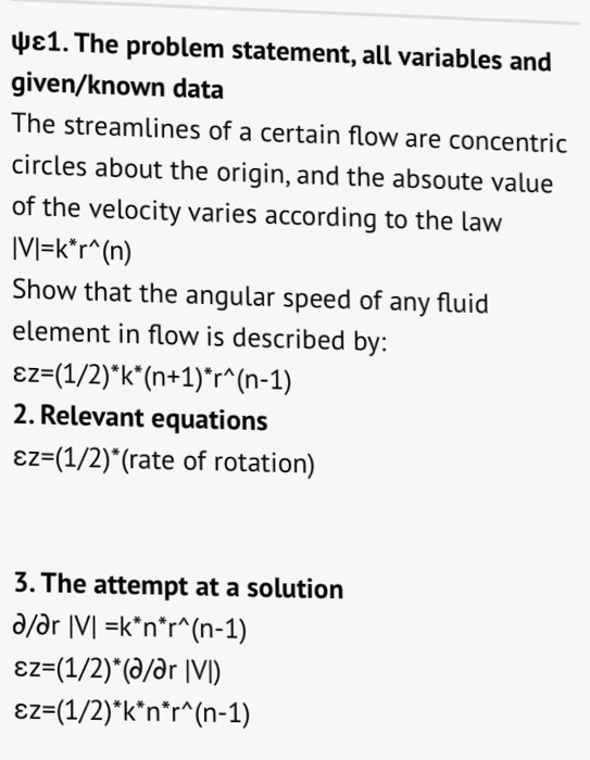 Solved The streamlines of a certain flow are concentric | Chegg.com