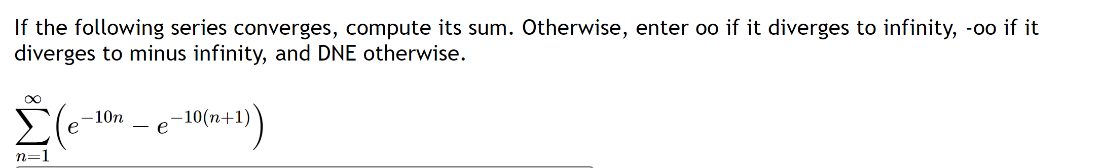 Solved If the following series converges, compute its sum. | Chegg.com