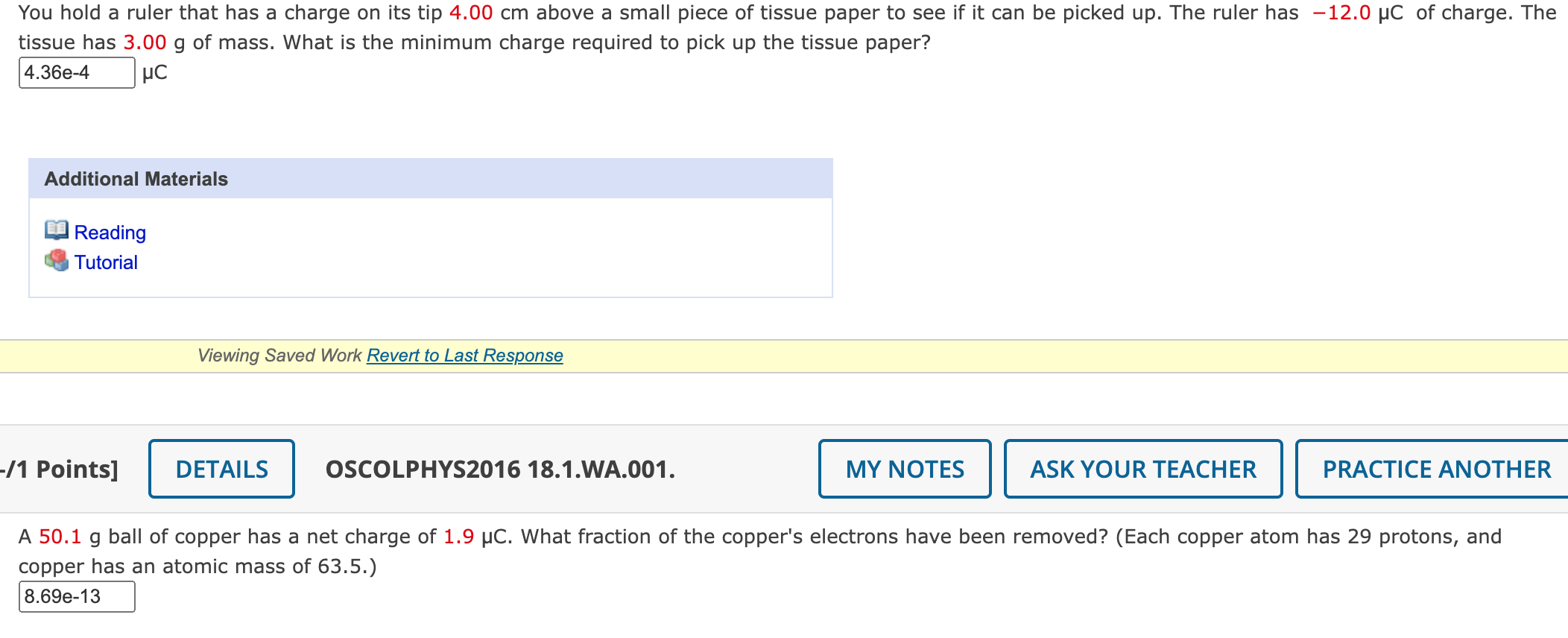 Solved You hold a ruler that has a charge on its tip 4.00 cm | Chegg.com