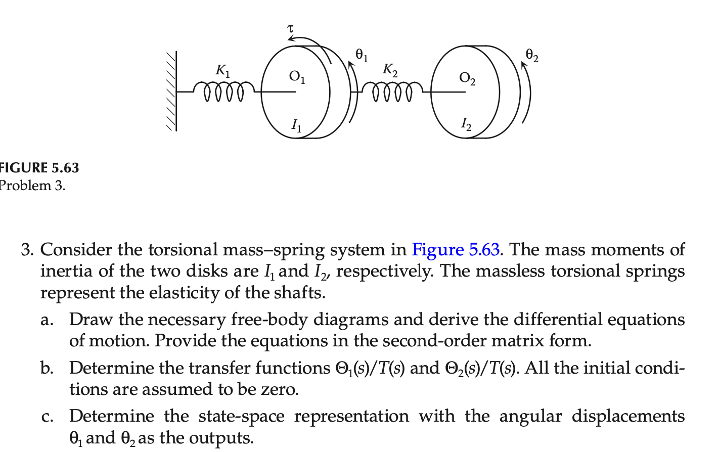 Solved 02 Ki moo 01 K2 0000 O2 12 FIGURE 5.63 Problem 3. 3. | Chegg.com