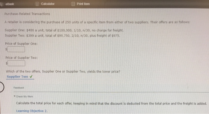 Solved eBook calculator Print Item Purchase-Related | Chegg.com