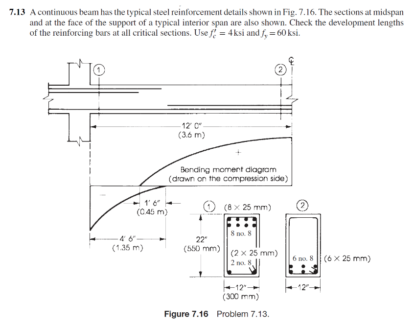 Solved 7.13 A continuous beam has the typical steel | Chegg.com