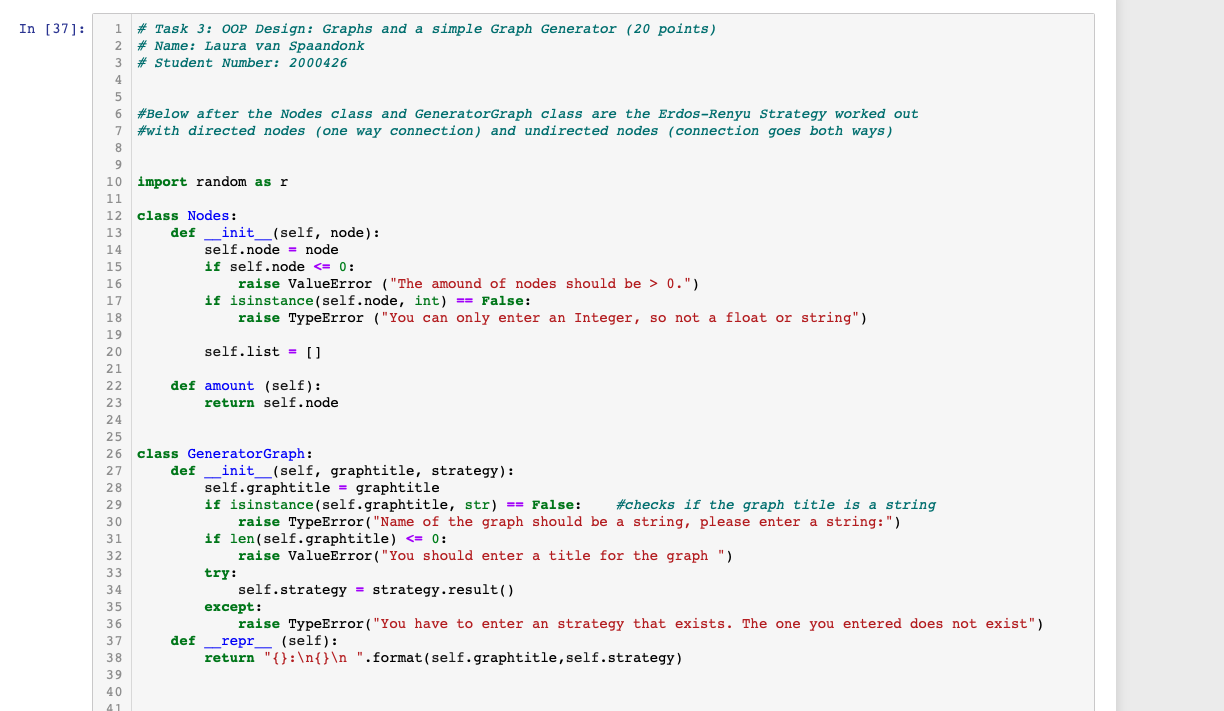 Can someone check if my code answers the question | Chegg.com