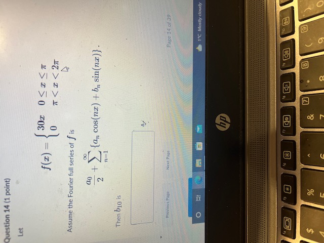 Solved Question 14 (1 point) Let f(2)= 30. 0 Previous Page | Chegg.com