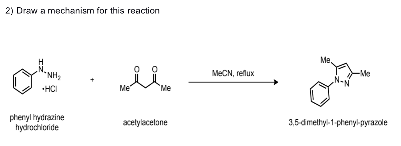Solved 2) Draw a mechanism for this reaction ♡Me "NH2 MeCN, | Chegg.com