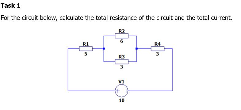 Solved For the circuit below, calculate the total resistance | Chegg.com