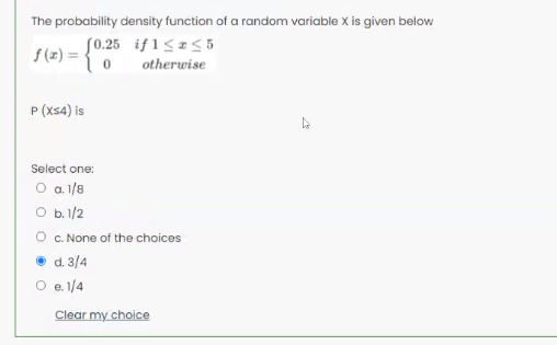 Solved The probability density function of a random variable | Chegg.com