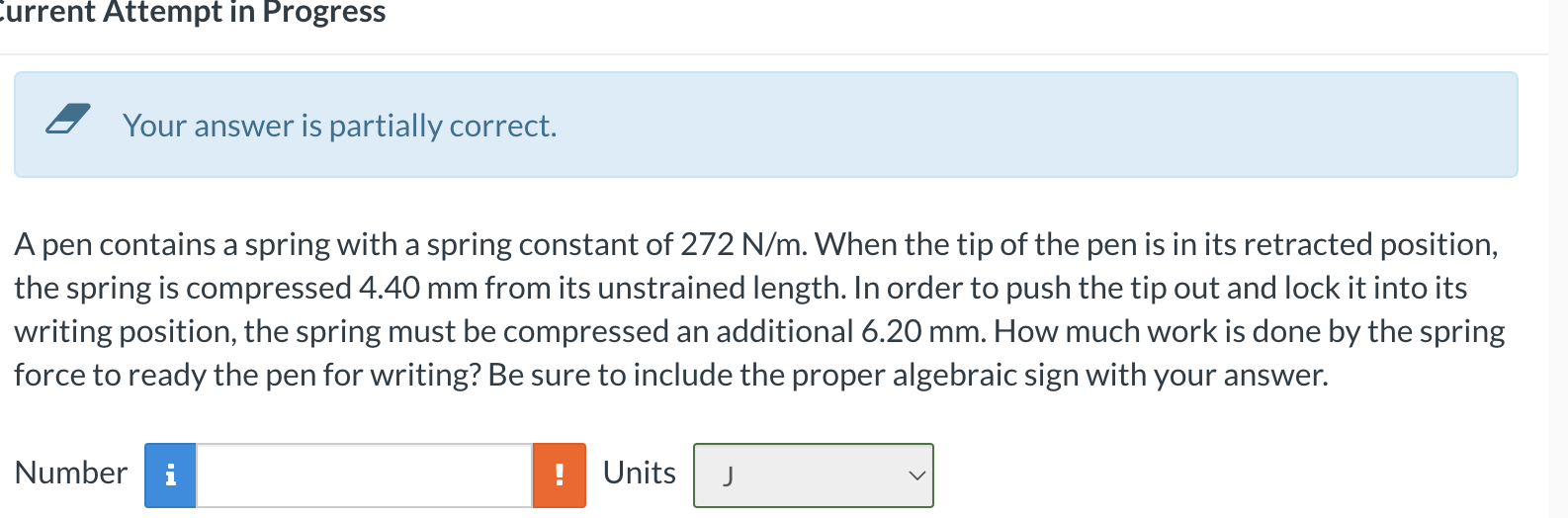 Solved Your answer is partially correct.A pen contains a | Chegg.com