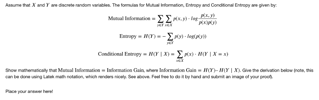 Solved Assume Thatx And Y Are Discrete Random Variables The 