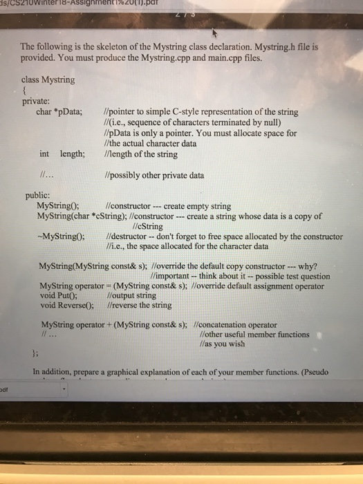 Solved 2(50 marks) A string in C++ is simply an array of | Chegg.com