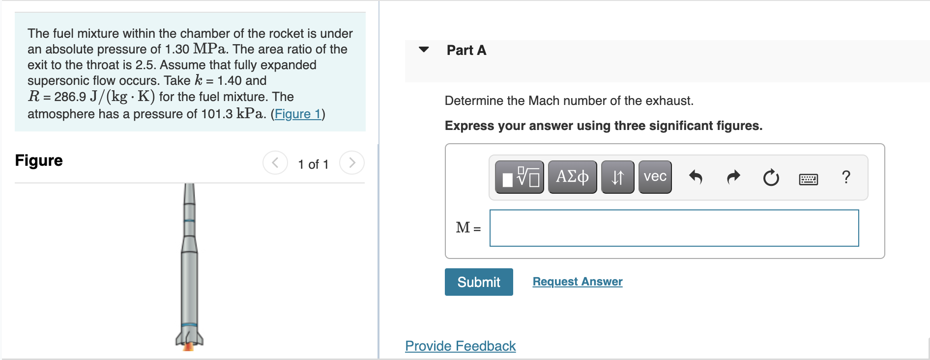 Solved The fuel mixture within the chamber of the rocket is | Chegg.com