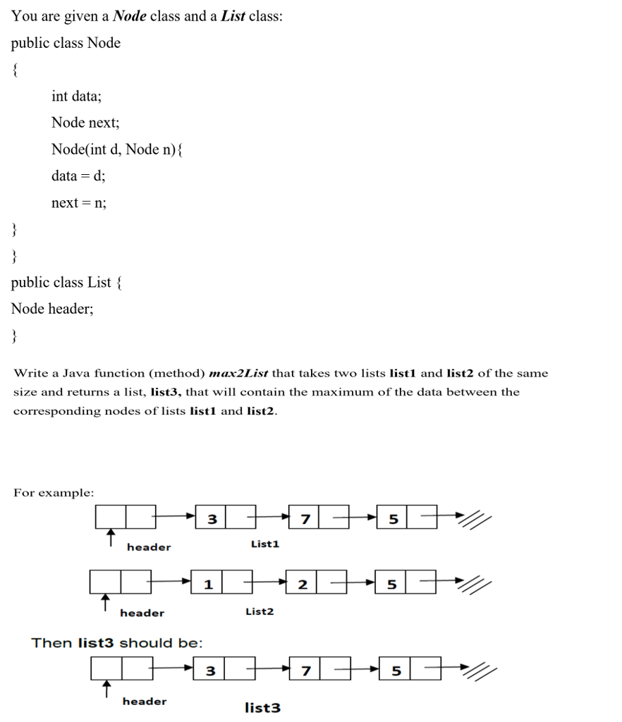 Solved You are given a Node class and a List class: public | Chegg.com
