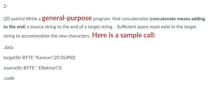 Solved 2- (20 points) Write a general-purpose program that | Chegg.com