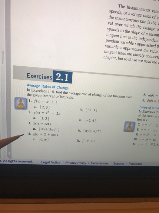 Solved Average Rates of Change In Exercises 1-6, find the | Chegg.com Solved Average Rates of Change In Exercises 1-6, find the | Chegg.com