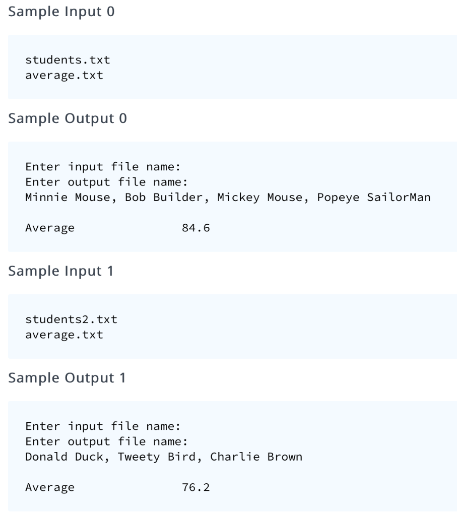 Solved code in java Create a class called Student which | Chegg.com