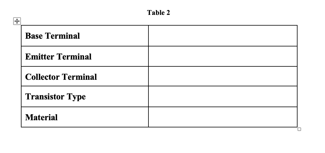 Solved 1. Determining Transistor Type: Step 1 Label the | Chegg.com