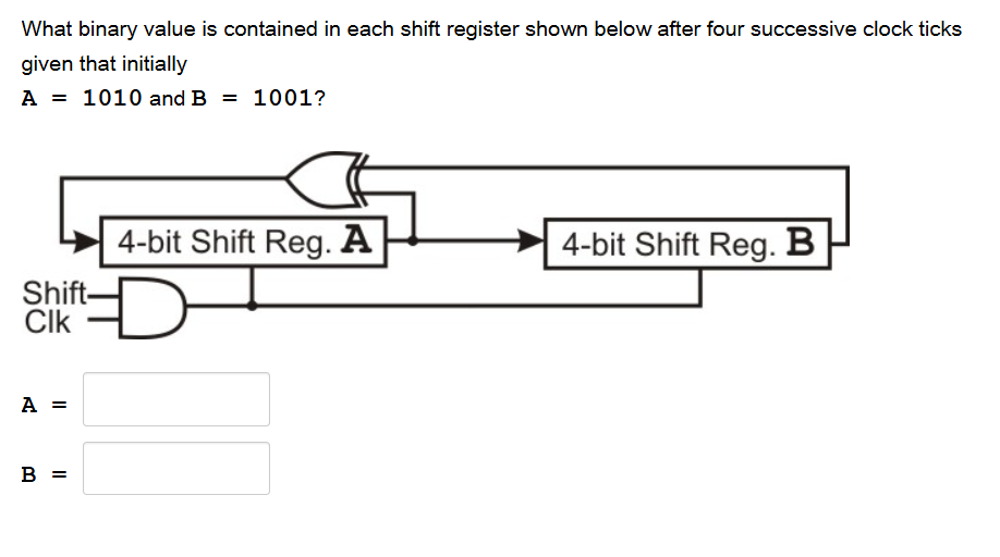 Solved What binary value is ﻿contained in ﻿each shift | Chegg.com