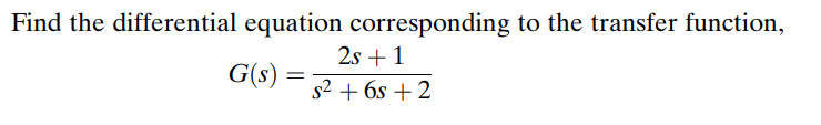 Solved Find the differential equation corresponding to the | Chegg.com