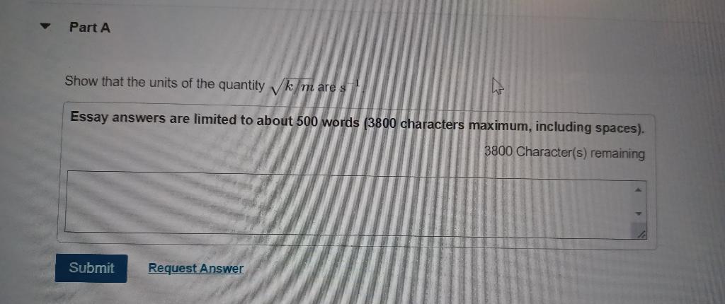 Solved Essay answers are limited to about 500 words ( 3800 | Chegg.com