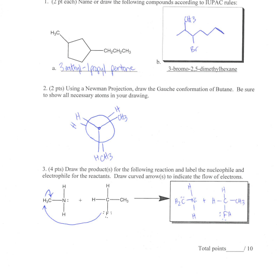 Solved 2. (2 pts) Using a Newman Projection, draw the Gauche | Chegg.com